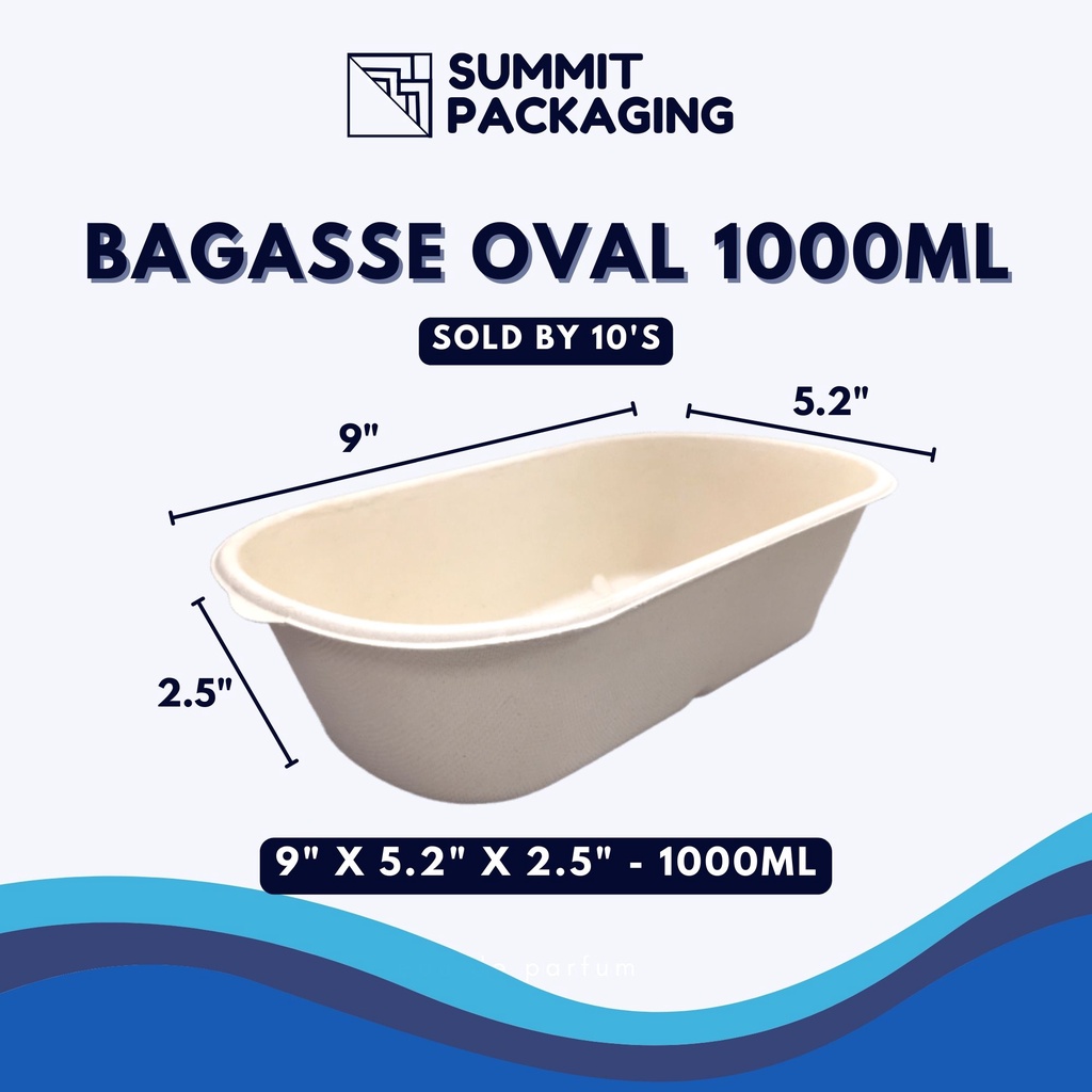 Sold By 10's Bagasse Sugarcane Containers With Lid ( Clamshell / Oval Tub / Rectangular Food ...