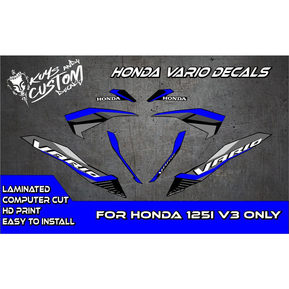 Click 125i v3 Vario Stock Labels sticker | Shopee Philippines