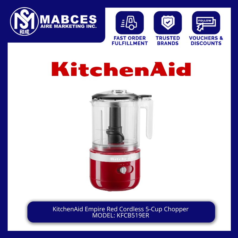 KitchenAid Empire Red Cordless 5-Cup Chopper KFCB519ER | Shopee Philippines