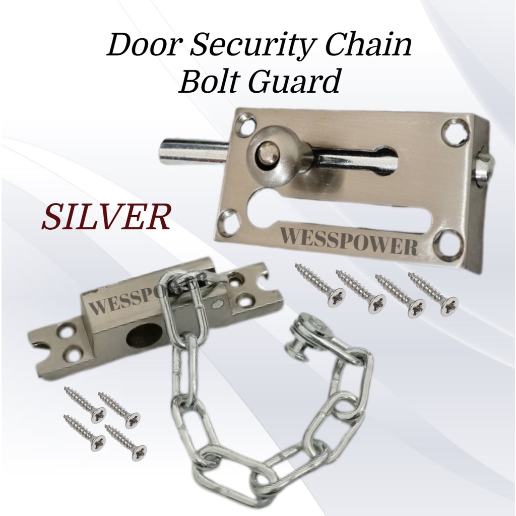 WPT-5179 1 Set Door Security Chain Bolt Guard | Shopee Philippines