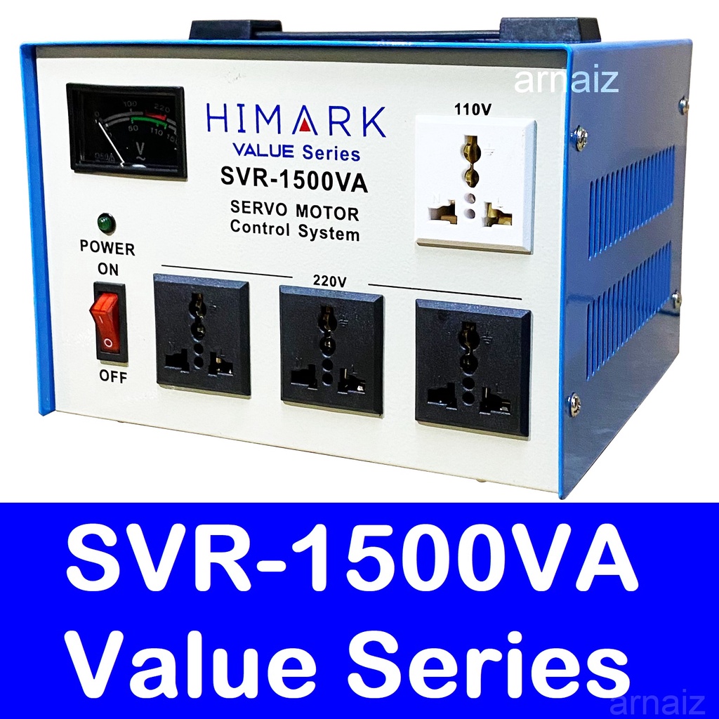 Himark 1500W AVR Automatic Voltage Regulator 1500VA Servo Motor Type 1 ...