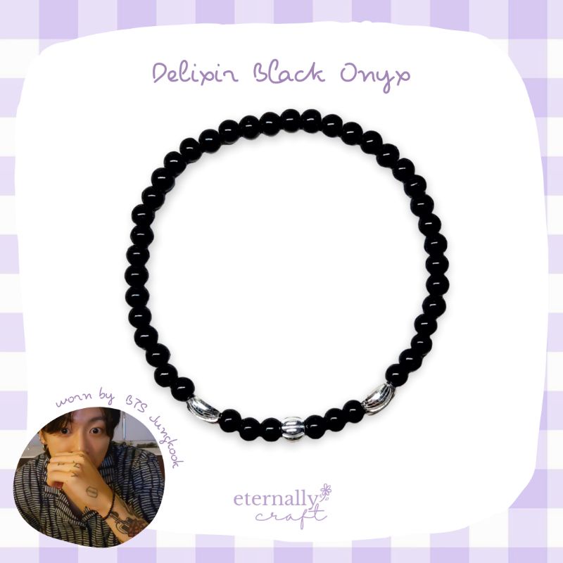 Bts Jungkook Delixir Black Onyx Bracelet | Shopee Philippines