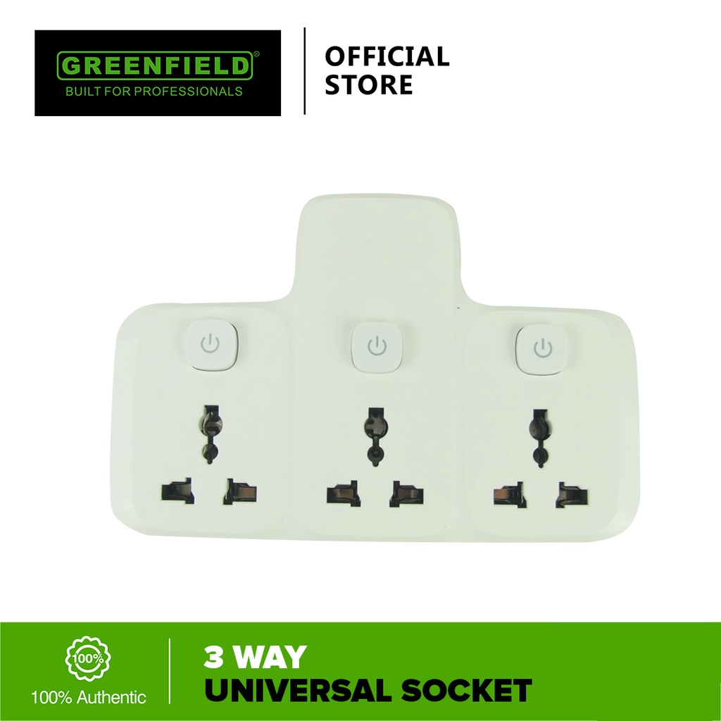 Greenfield 3 Way Universal Socket | Shopee Philippines