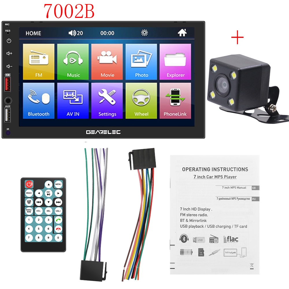 GEARELEC 2 Din Car Stereo With Bluetooth Car RadioTouch Screen Monitor ...