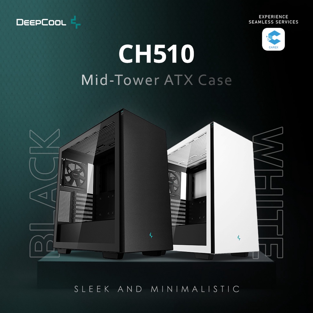 DeepCool CH510 [BLACK/WHITE] Mid Tower T.G PC Case | Shopee Philippines