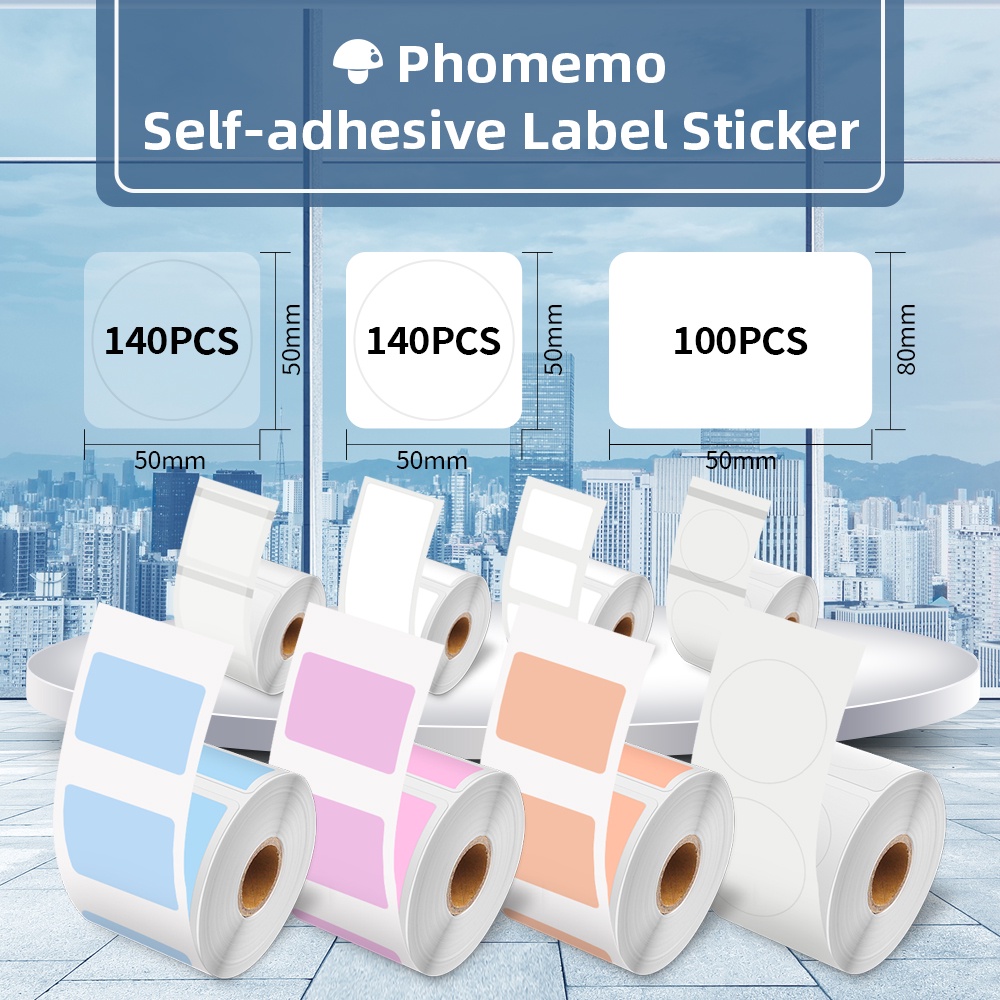 Phomemo Self-Adhesive Sticker for M110/M200 Portable Label Printer ...