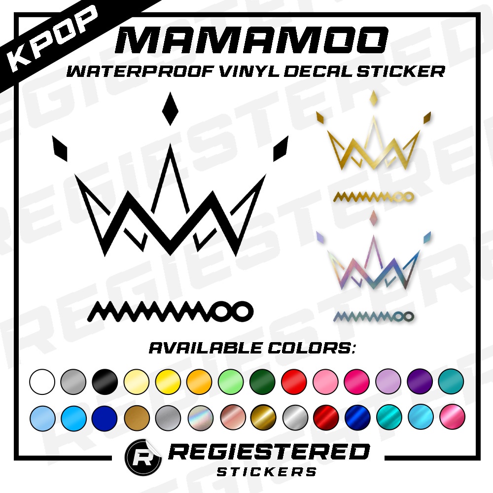 KPOP MAMAMOO Logo Vinyl Decal Sticker Waterproof | Shopee Philippines