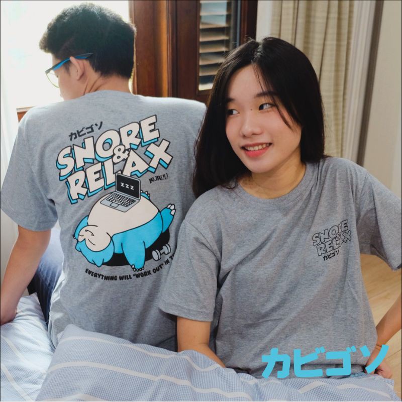 Pokemon Anime T-Shirt - Kuruu Snorlax Snore and Relax Teeteestshirts ...