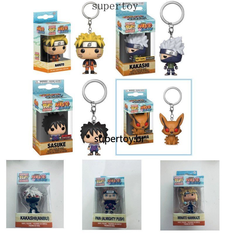 Funko Pop Keychain Naruto Kakashi Naruto Sasuke Kurama Minato Pain Action Figure | Shopee ...