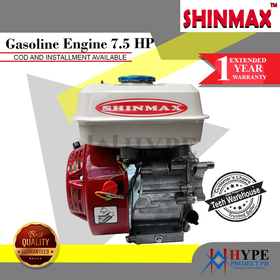 Shinmax Gasoline Engine 7.5HP for Cement Mixer Plate Compactor Boat ...