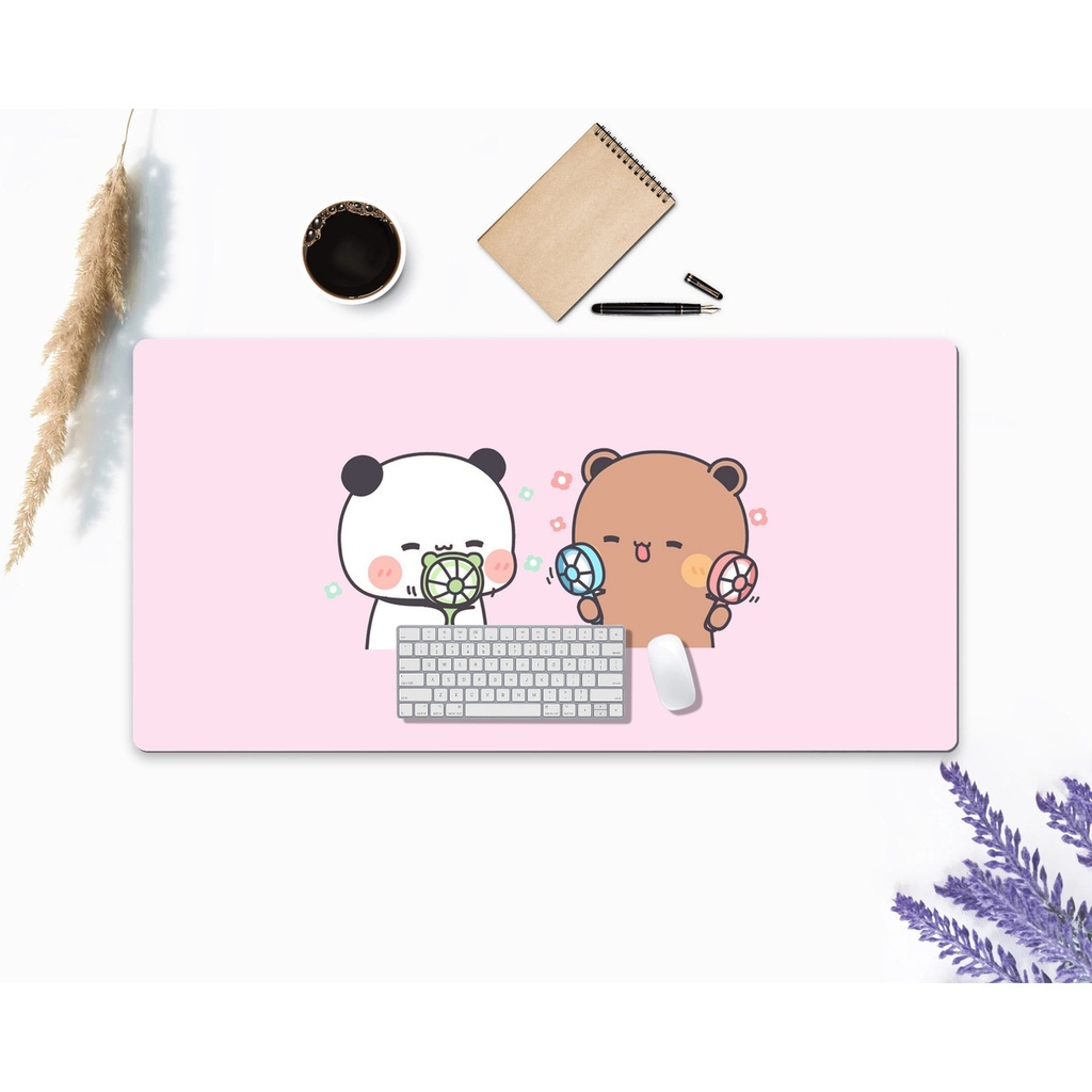 Peach Mochi Cat Mousepad Glass Mouse Carpet Gamer Keyboard Mause Pad ...