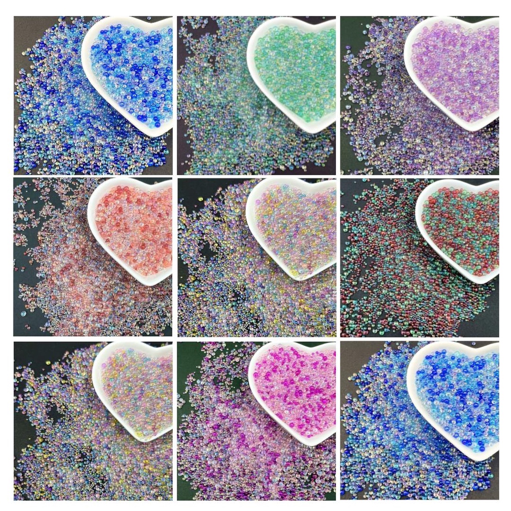 50g/pack Mixed Color Mixed Specification Non-Porous Bubble Beads Clear ...