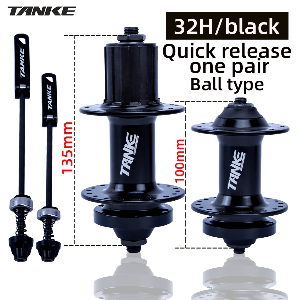 TANKE Hubs 32 Holes 36 Mountain Bike Disc Front & Rear MTB Hub Qr For 8 ...