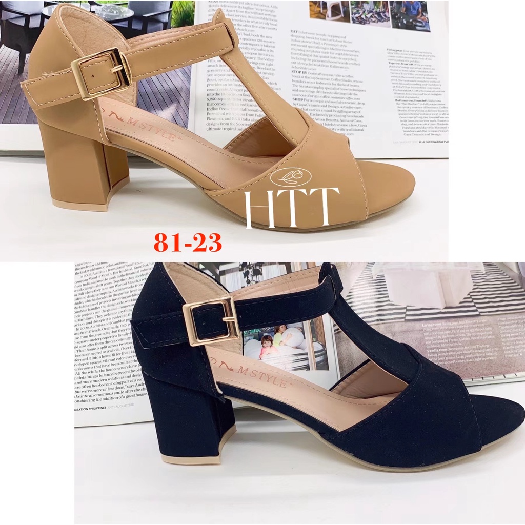 Open Toe Block Heel Sandals for Women | Shopee Philippines