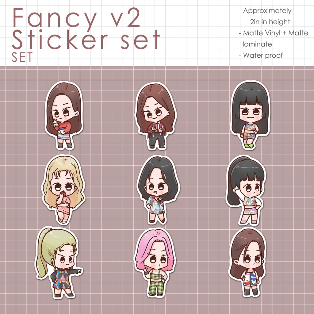 (SET) Fancy v2 sticker set | Shopee Philippines