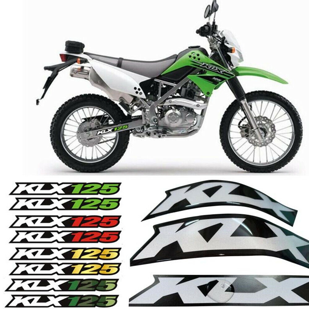 3D Glue Swing Arm Stickers Reflective Mags Decal For KAWASAKI KLX125 ...
