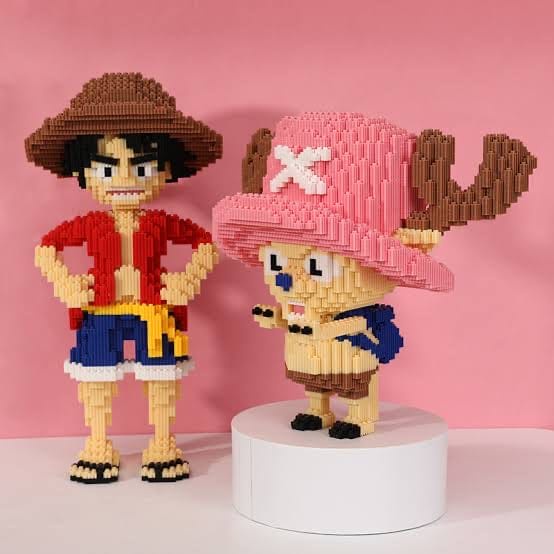 Nano Block Anime Luffy Chopper One Piece Pirate Toy Block Stacking ...