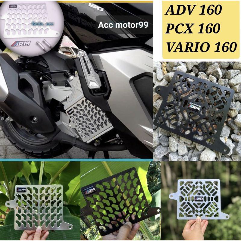 RADIATOR COVER HONDA NEW VARIO 160, PCX, ADV 160, FULL CNC ORIGINAL AHM ...