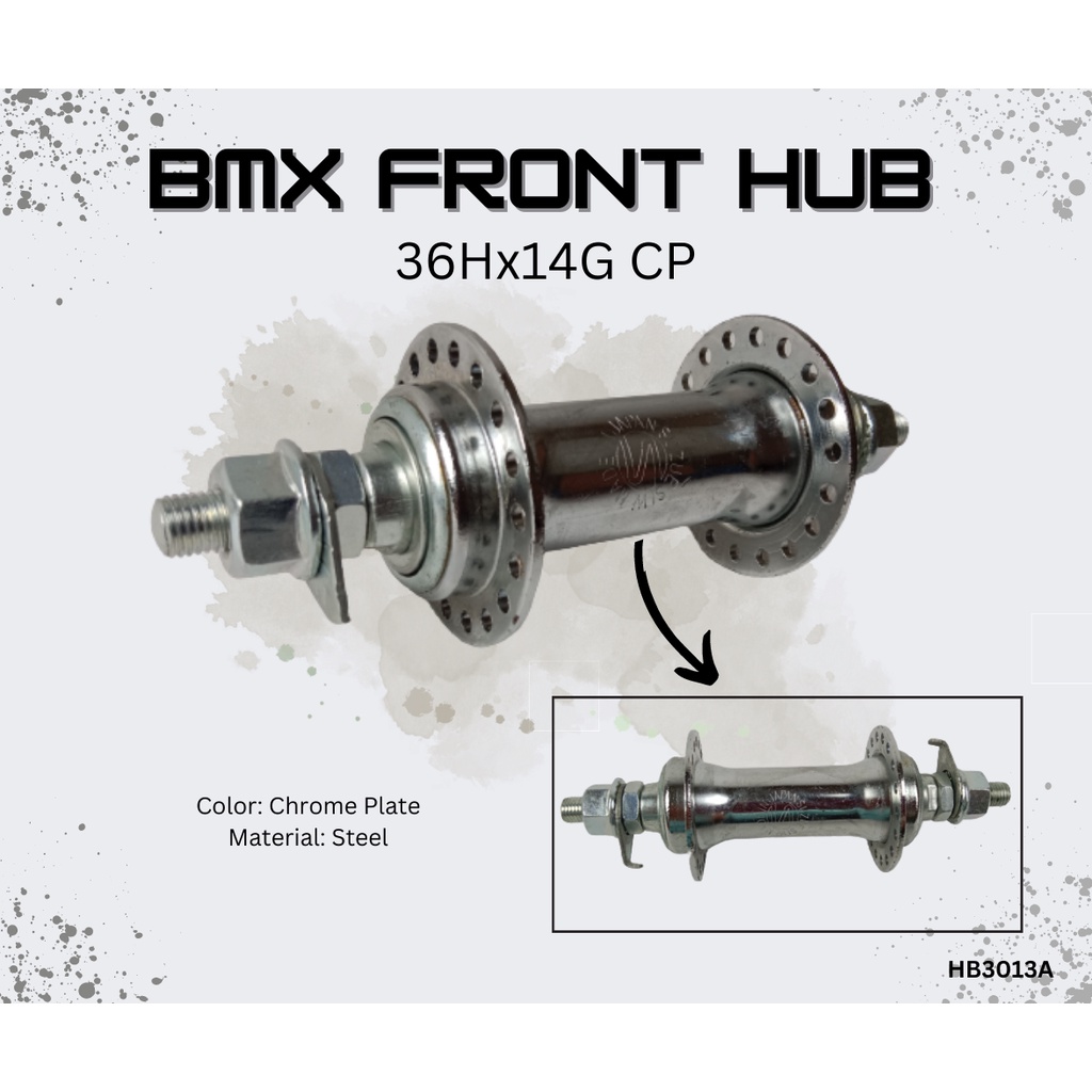 BMX Front Hub Steel Bicycle BMX Front Hub 36Holes 14G CP | Shopee ...