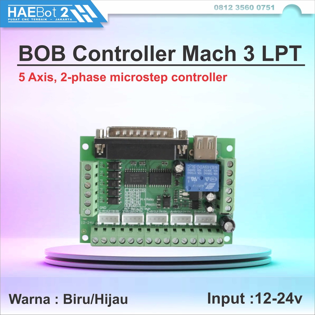 MESIN [HAEBOT 2] BOB Breakout Board Controller CNC Mach3 LPT Mach 3 5 ...