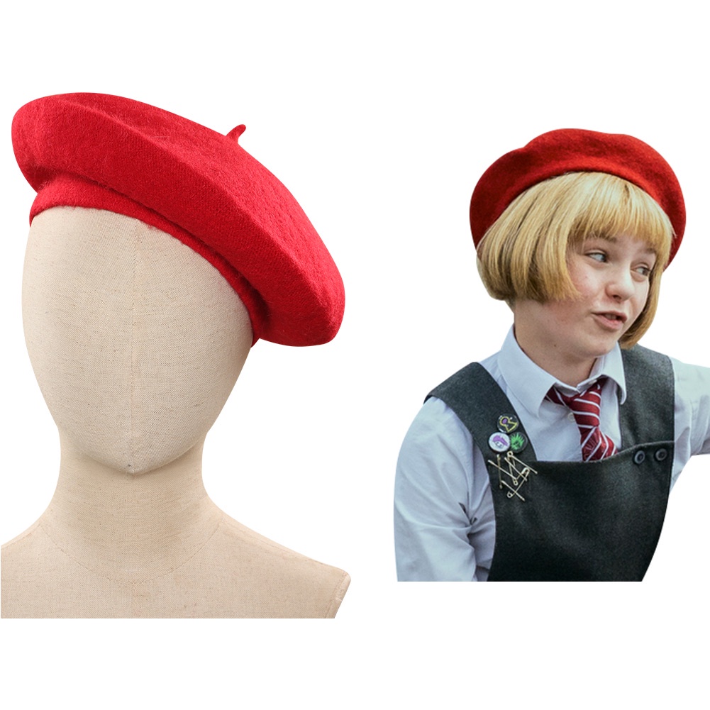 Roald Dahl’s Matilda the Musical Hortensia Cosplay Red Hat Cap Adult ...