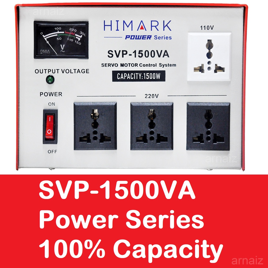 Himark 1500W AVR Automatic Voltage Regulator 1500VA Servo Motor Type 1 ...