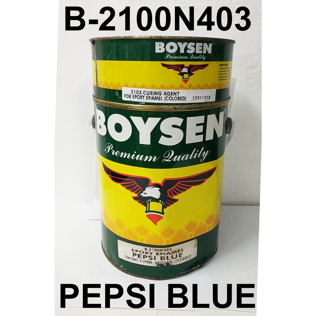 BOYSEN EPOXY ENAMEL PEPSI BLUE B-2100N403 WITH 2103 CURING AGENT ...
