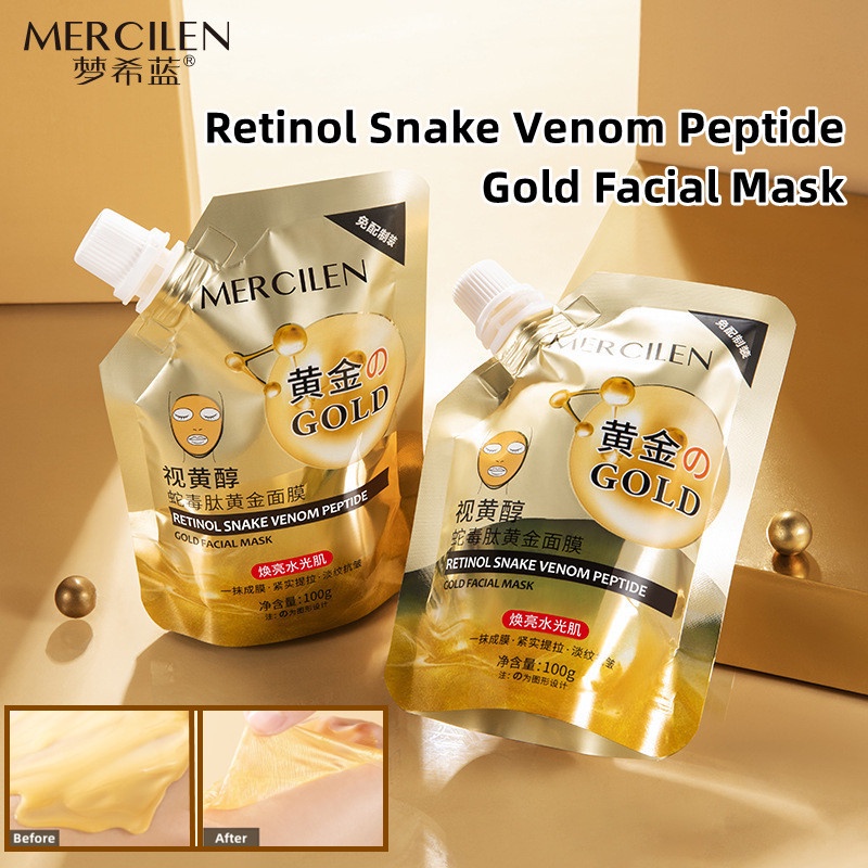 Retinol Snake Venom Peptide Gold Facial Mask 100g Blackhead Remover ...