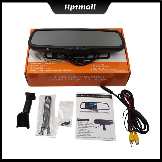 Y2 Car Backup Rear View Camera 4.3 Inch Mirror Monitor High Brightness ...