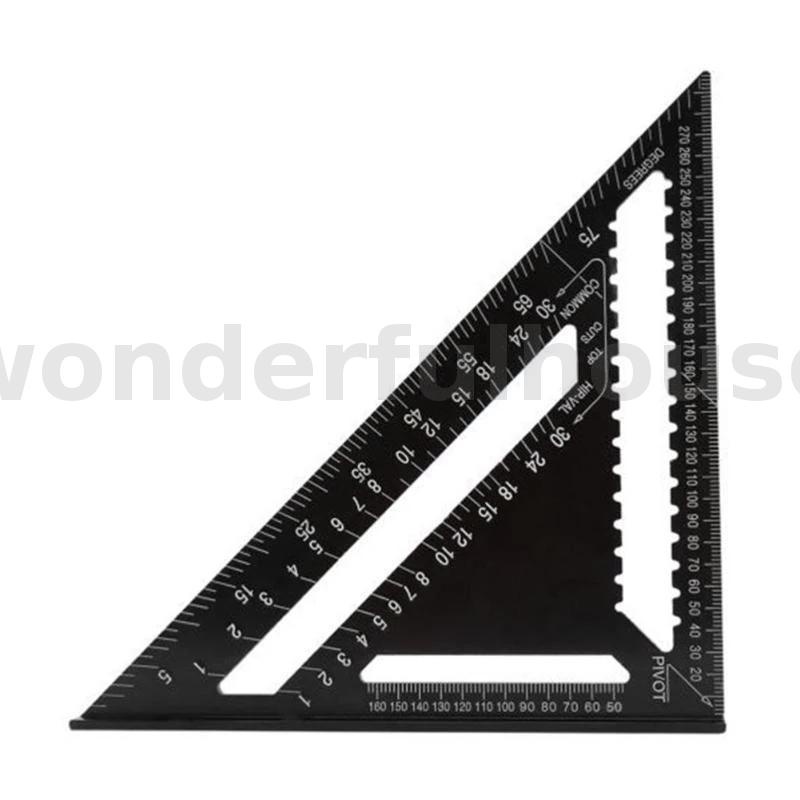 7/12 inch Triangle Angle Ruler Metric Aluminum Alloy Angle Protractor ...