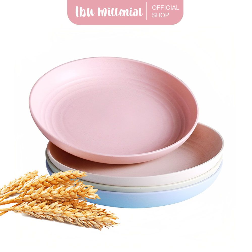 Ibumillenial 23CM Plastic Plate Serving Plate Cute Plate Round Plate ...