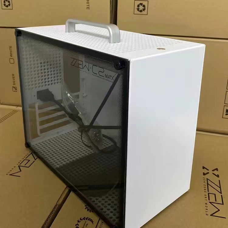 ZZAW C2 Computer Case Support MATX/ITX Motherboard SFX/ATX Power Supply ...