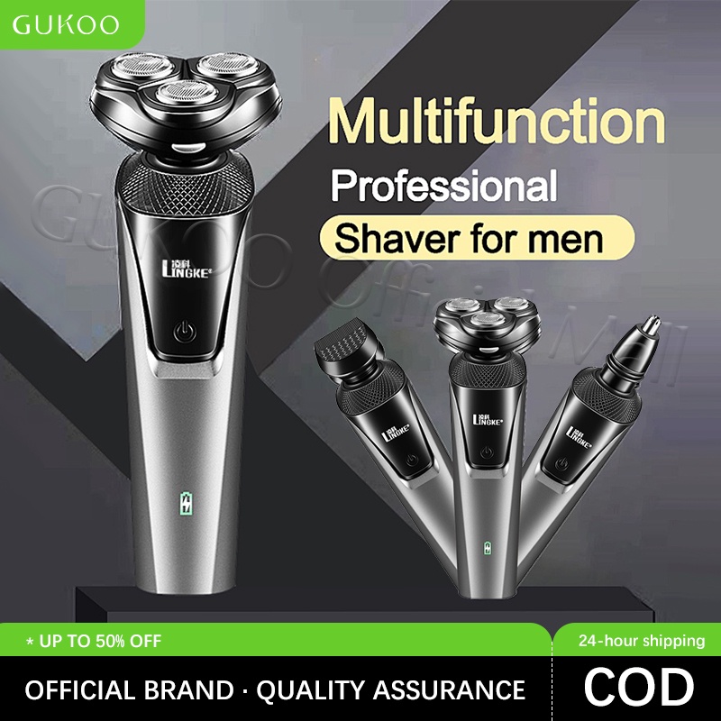 GUKOO 3 In 1 Electric Shaver for Men Multi-function Professional Hair ...