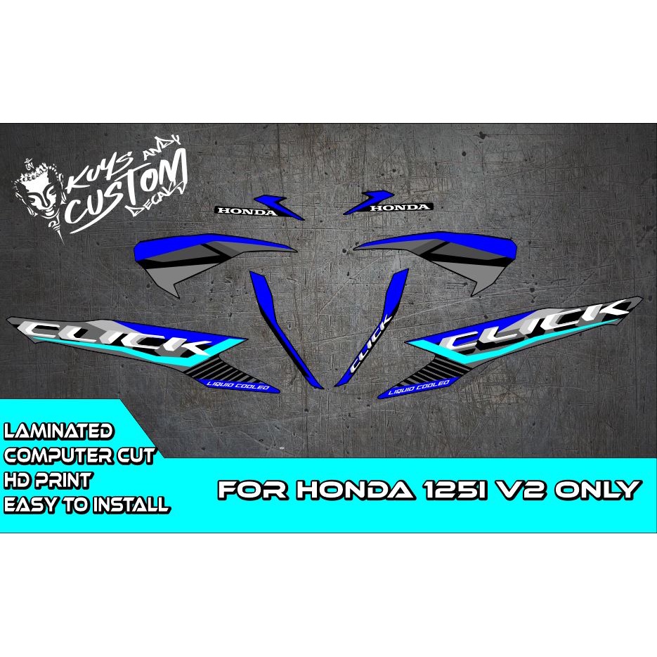 Click 125i V2 Stock 2 Labels Sticker | Shopee Philippines