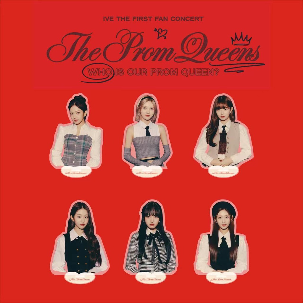 10CM IVE THE FIRST FAN CONCERT Acrylic Stand THE PROM QUEENS IVE Member ...