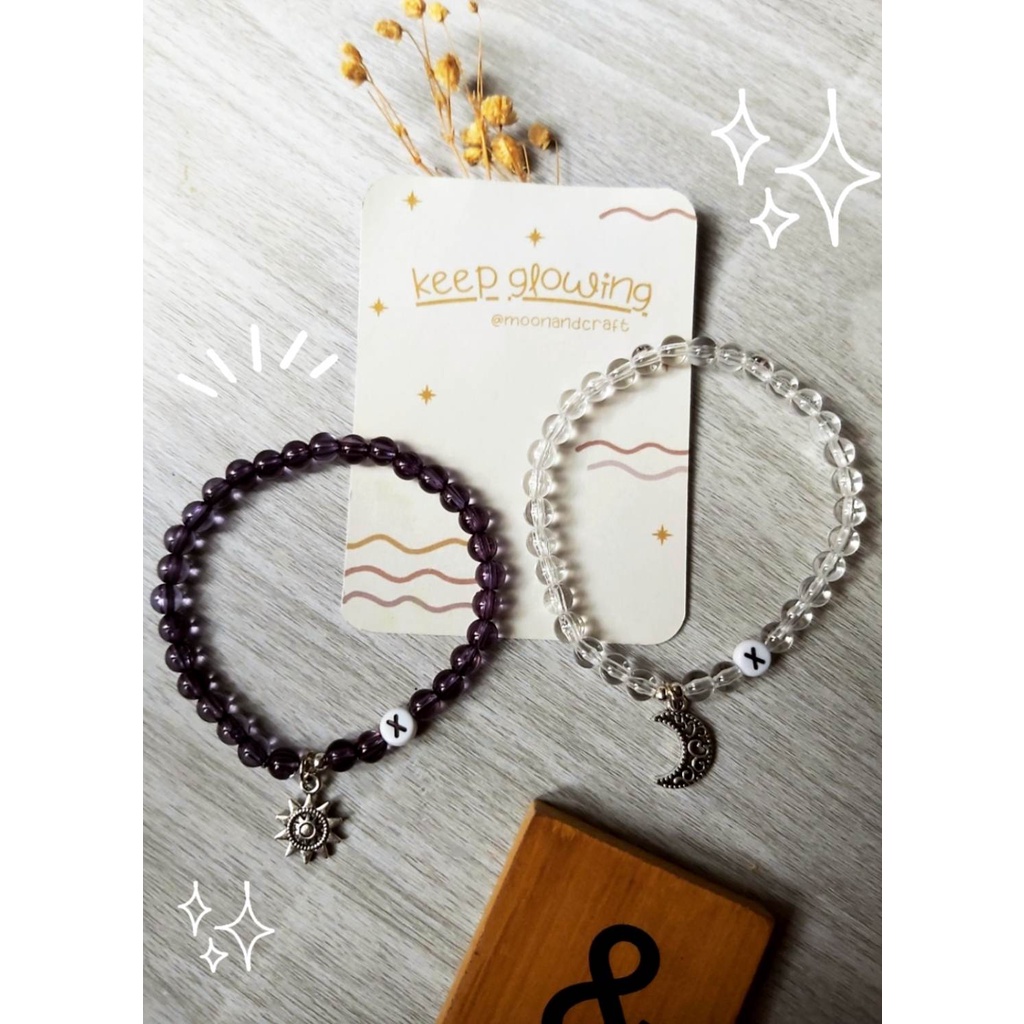 limited stocks!! sun & moon bracelet / personalized bracelet (partner ...