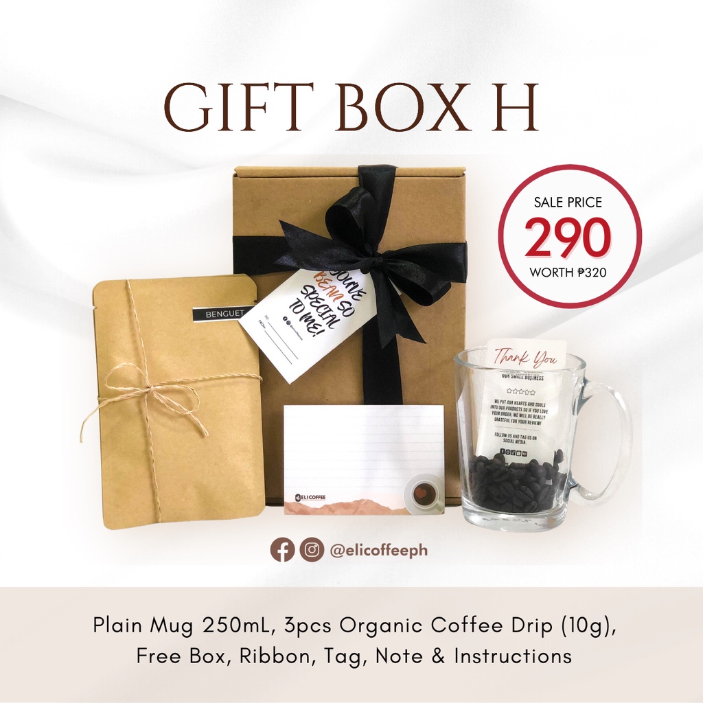 Coffee Gift Box H - Coffee Drips and Glass Mug Set - Souvenir/Wedding ...