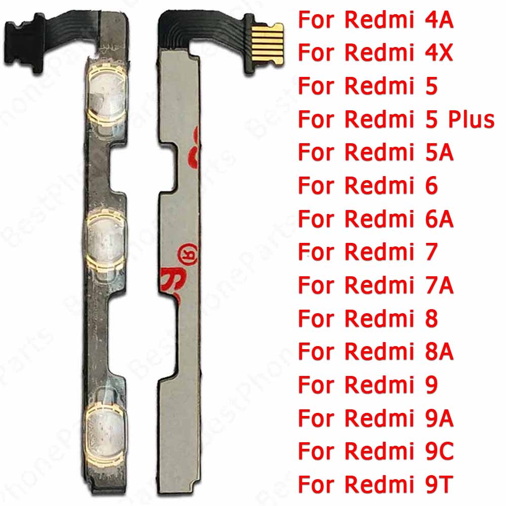 For Xiaomi Redmi 9 9A 9C 9T 4A 4X 5 Plus 5A 6 6A 7 7A 8 8A Volume Spare ...