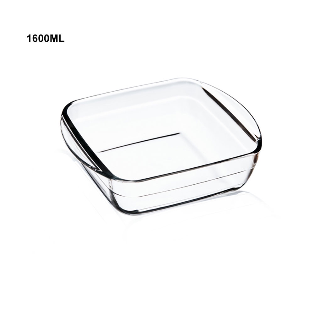 LOCAUPIN Borosilicate Glass Baking Plate Bread Pan Microwave Oven Safe ...