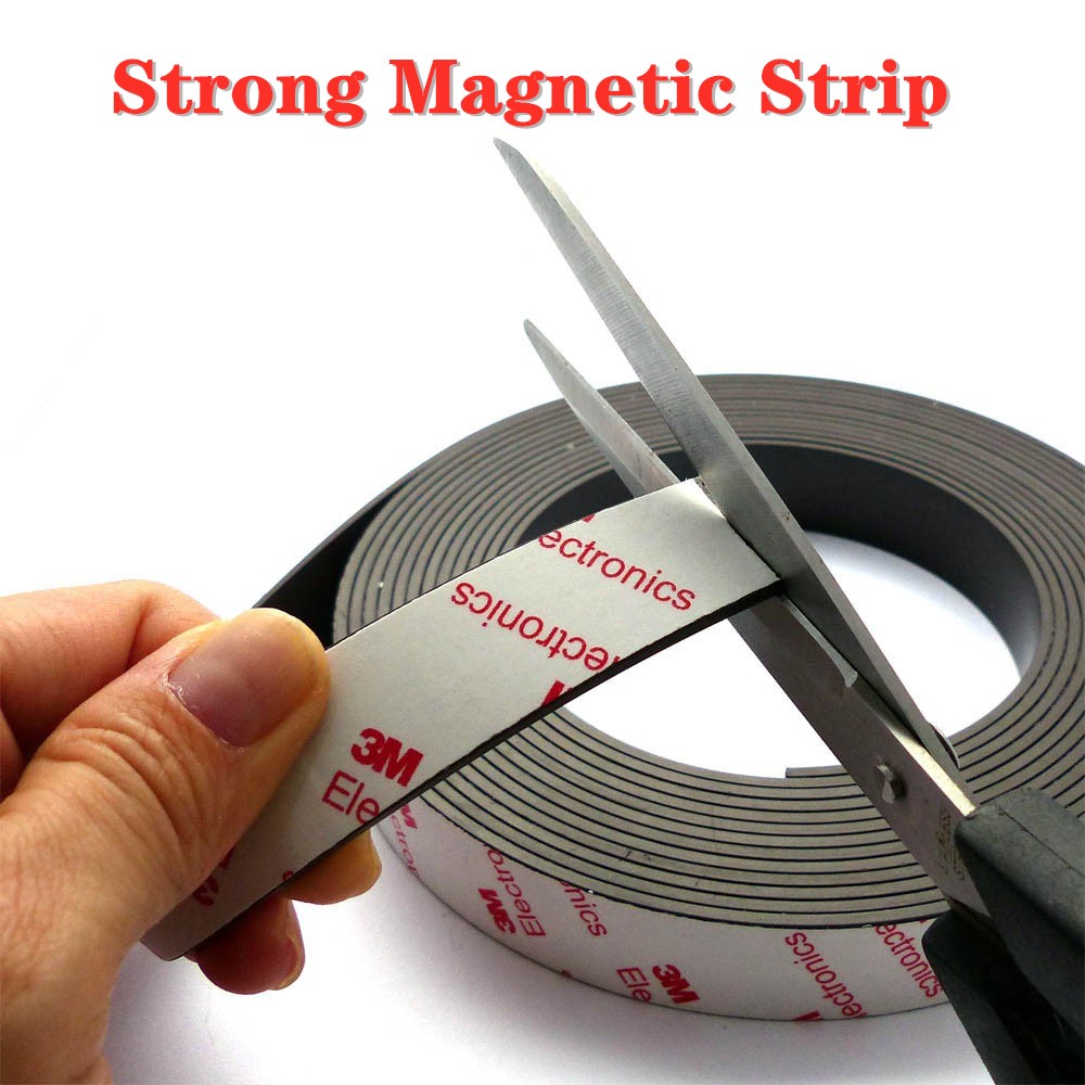 1M flexible magnetic rubber strip magnet with 3M strong adhesive tape 1 ...