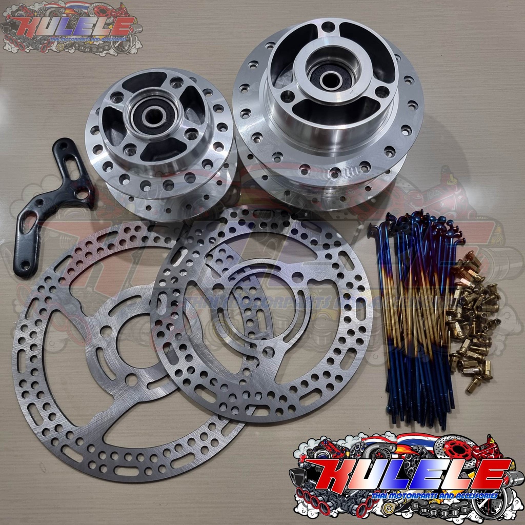 Hub Set w/ Bearing/Spacer + Spokes + Disc/Bracket for Raider 150 Carb/F.i(2021 below) | Shopee ...