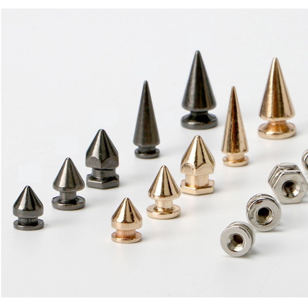 Gold Silver Dark Punk Style Rivet Hole Shoes Accessories Finished ...