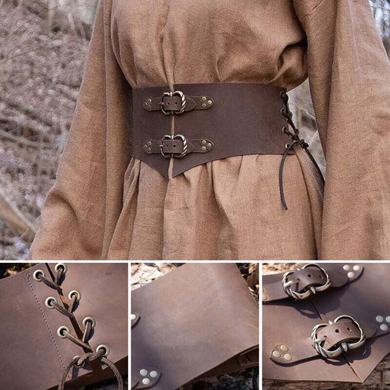 Men Medieval Princess Lace-up Cinch Belt Tied Corset Viking Waist Belt ...