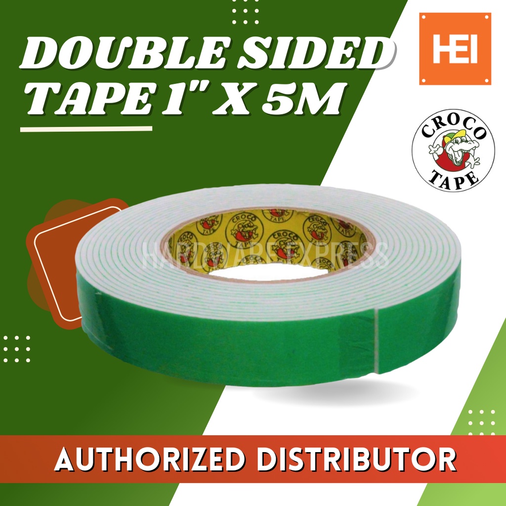 CROCODILE Foam Tape / Double Sided Foam Tape / Double Sided Tape 1" x ...