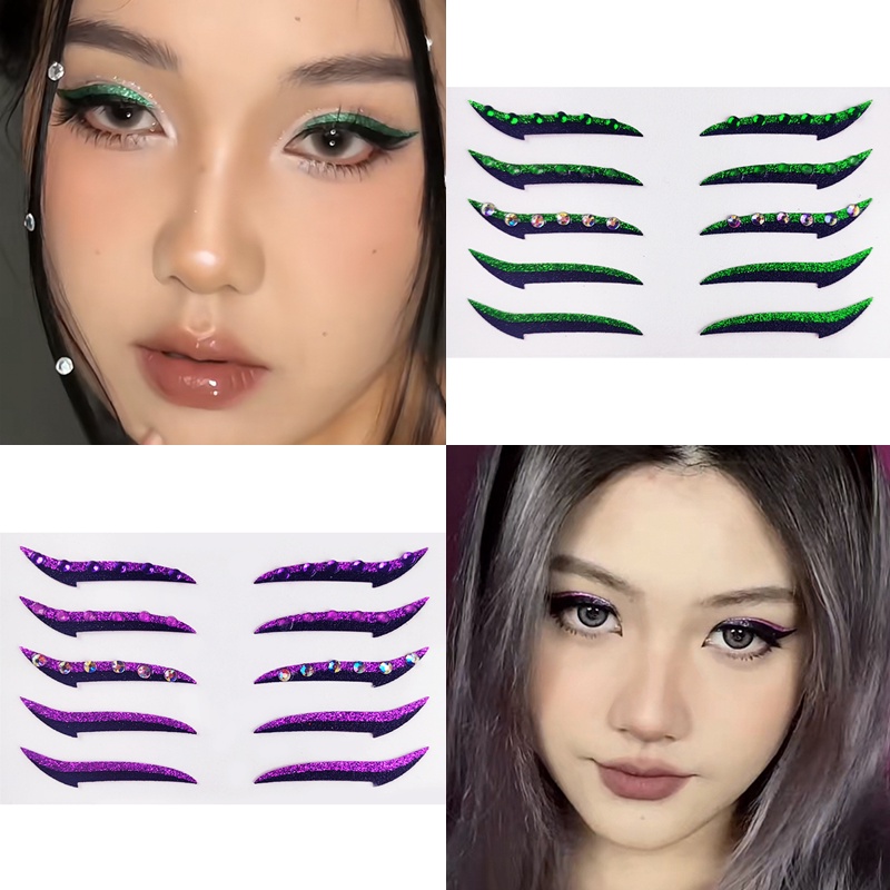 Sweet Cool Y2K Eye Tattoo Sticker Self-adhesive Double Eyelid Sticker ...