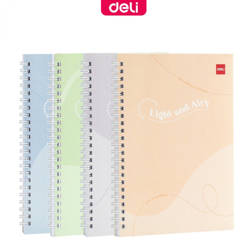 Deli Spiral Notebook A5/B5 60Sheets Aesthetic Binder Line Notebook ...