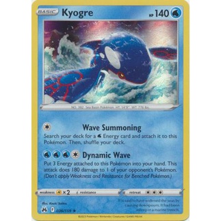 Kyogre Rare Crown Zenith Pokemon TCG Trading Card Game | Shopee Philippines