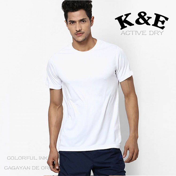K&E Plain WHITE Active Dry Shirts ( Activedry Shirts for Trainings ...