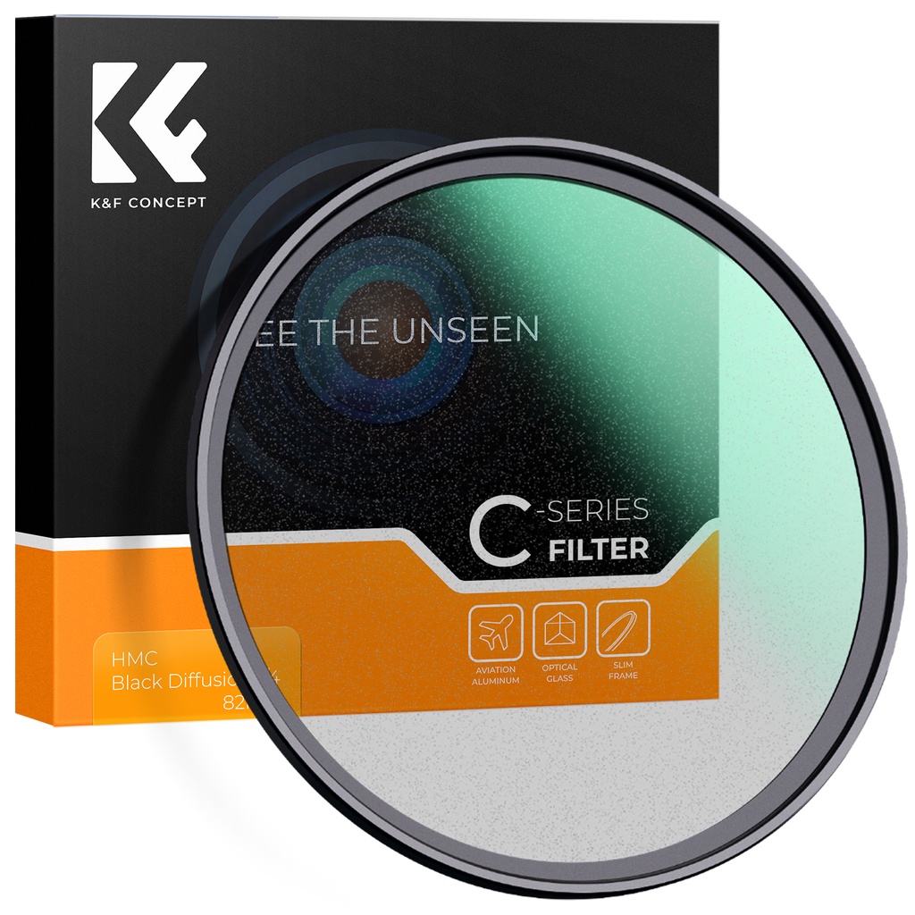 K&F Concept 1/4 Black Mist Lens Filter /Black Diffusion Lens Filter 18 ...