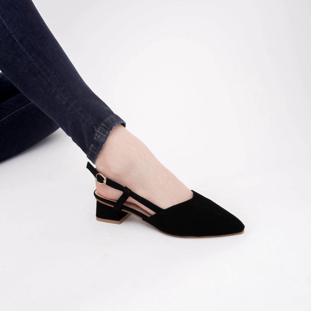 Aztrid Lynna 1 inch Women Pointed Slingback Block Heels | Shopee ...